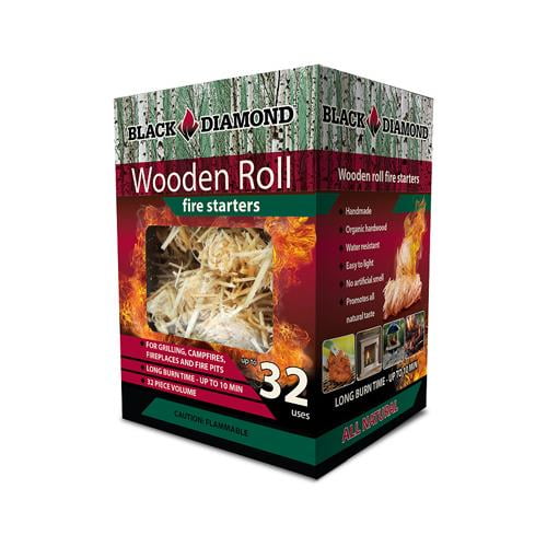Black Diamond Charwood BDS32 Fire Starters, Hardwood Strands, 32-Pk ...