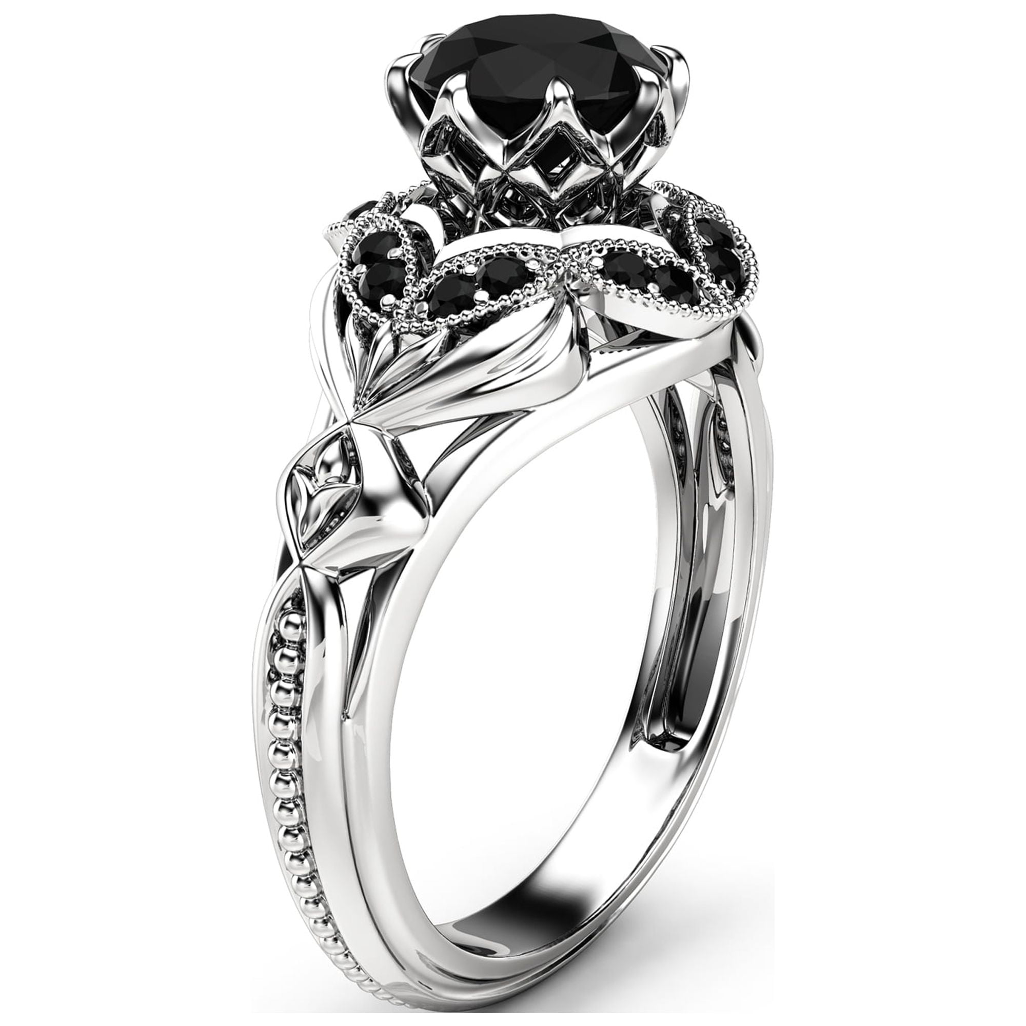 Black Diamond Designer Ring - Walmart.com
