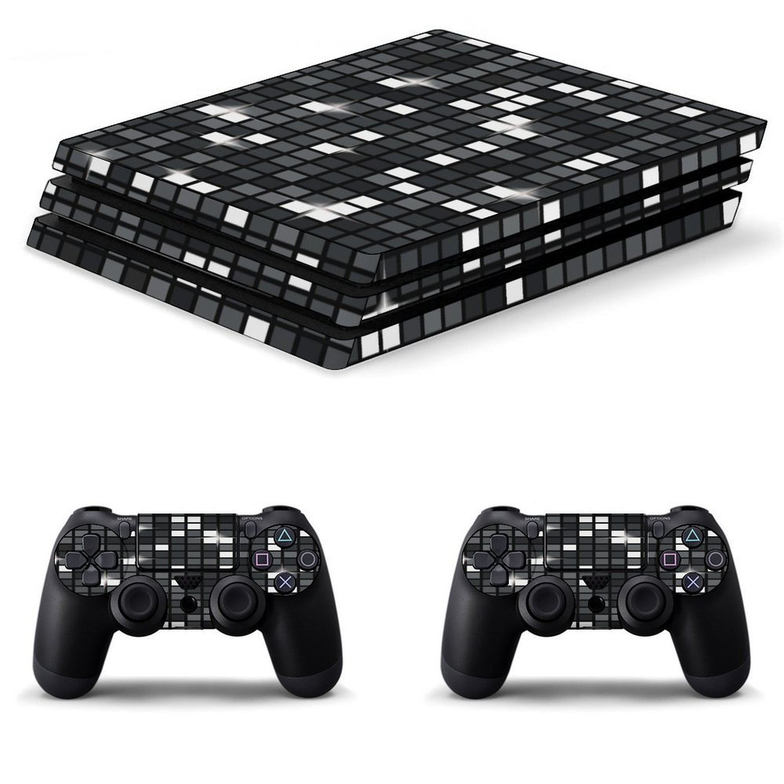 Black Diamond Disco Ball Glitter PS4/PS4 Pro/PS4 Slim Skin Sticker For ...