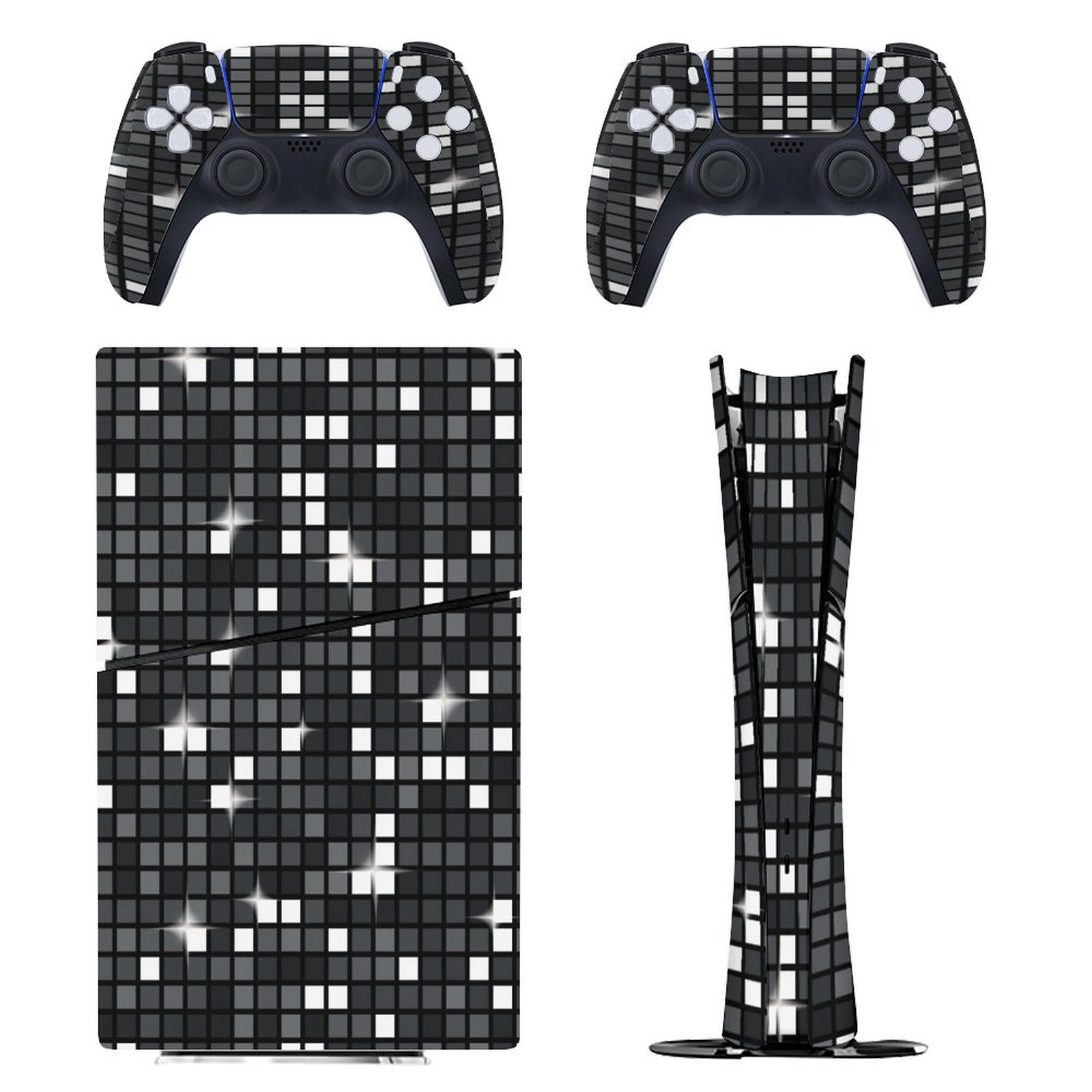 Black Diamond Disco Ball Glitter PS5/PS5 Pro/PS5 Slim Digital Disc Skin ...