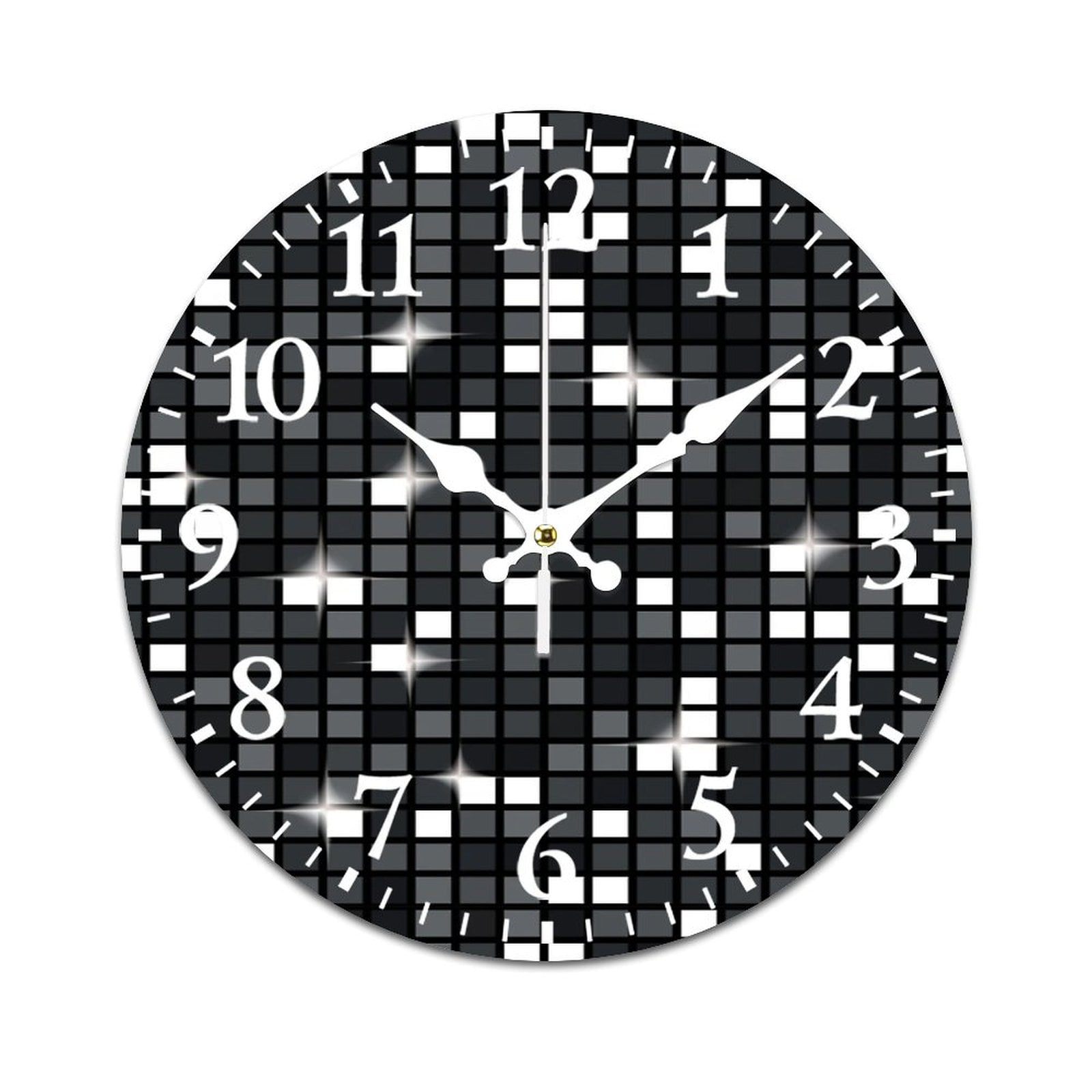 Black Diamond Disco Ball Glitter Wall Clock Modern Design Clocks Wall ...