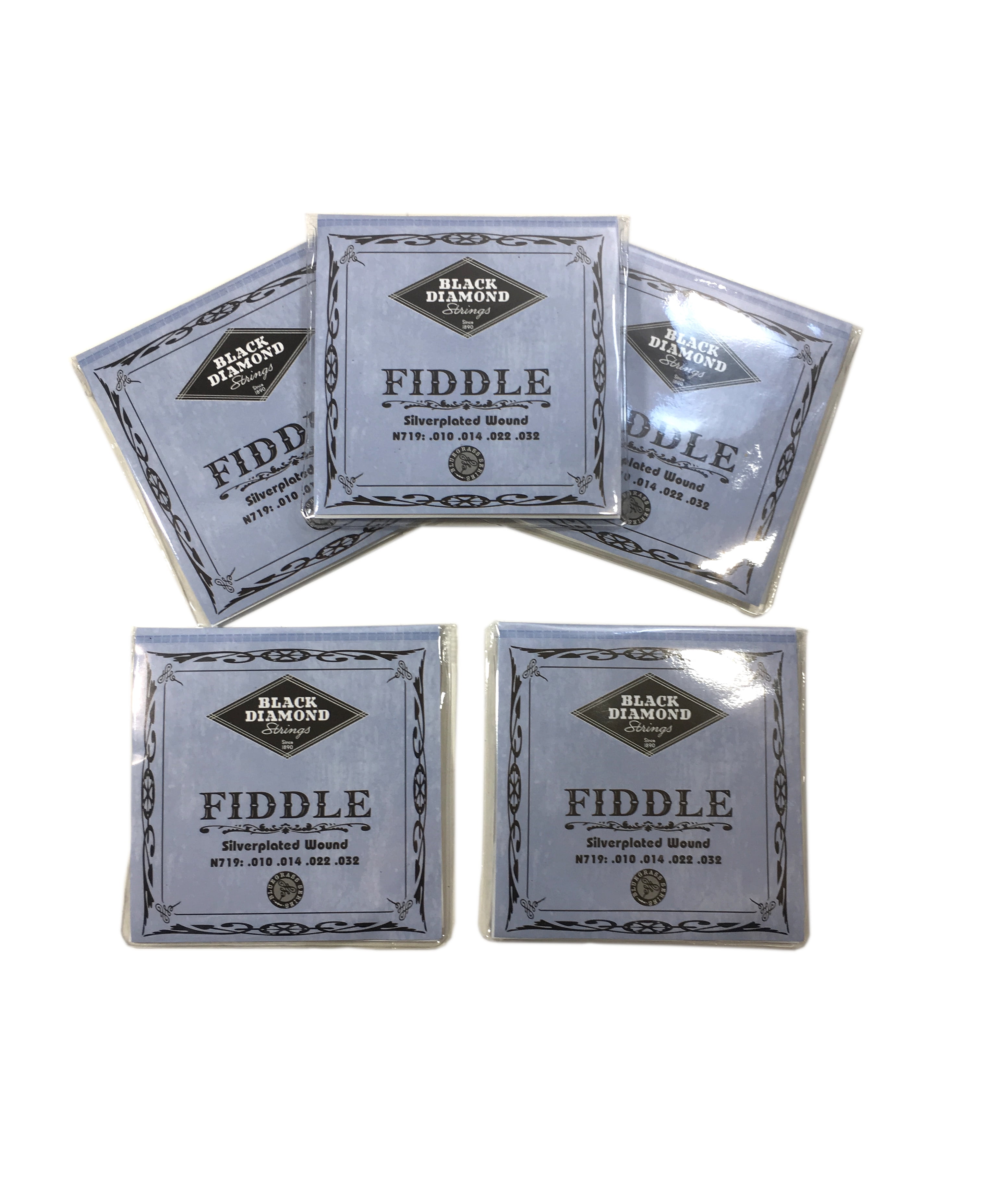 Black Diamond Fiddle Violin Strings 5 Pack N719 Silver Plated Wound ...