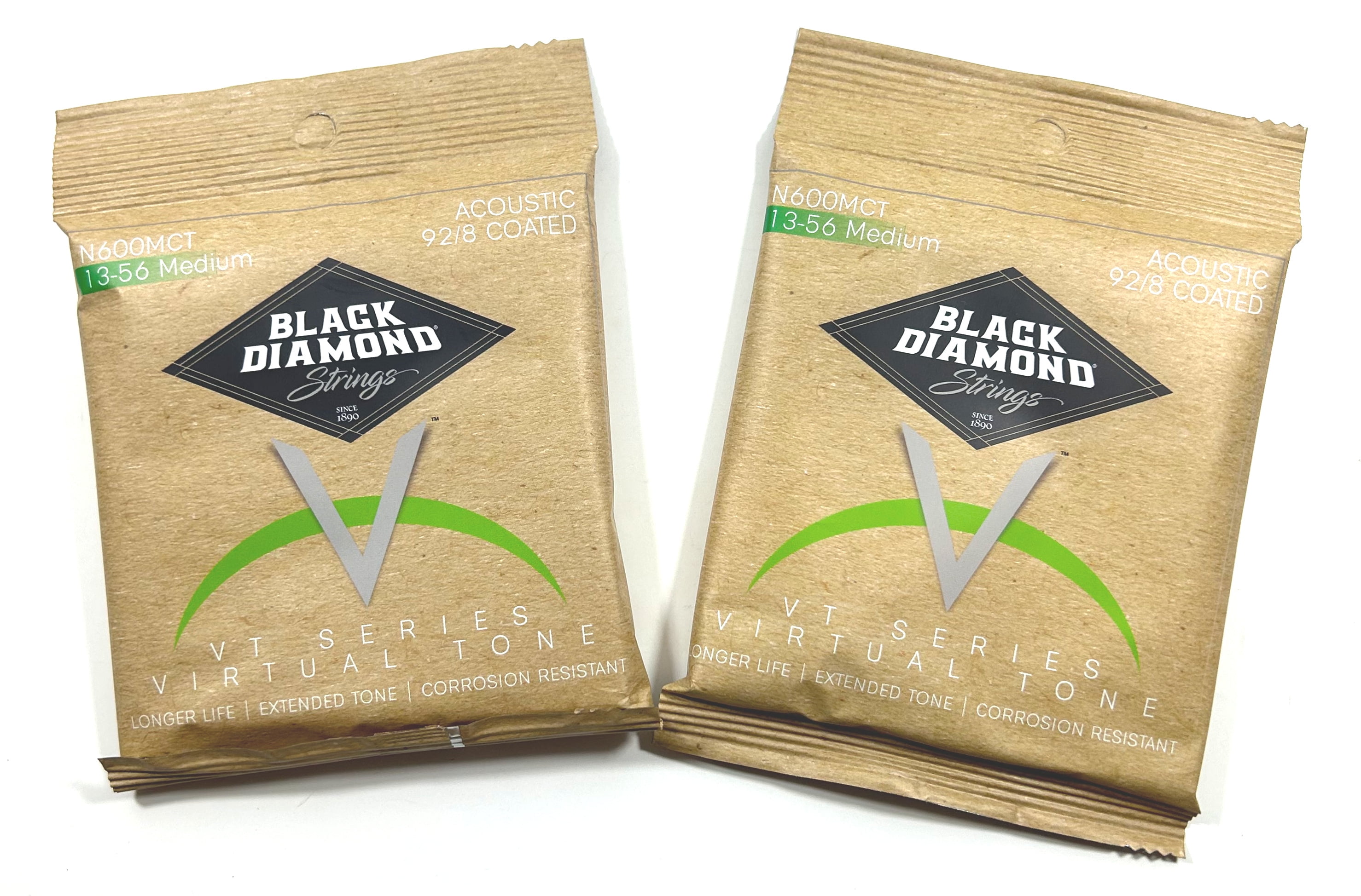 Black Diamond Guitar Strings 2 Sets Acoustic Medium Coated Phosphor ...