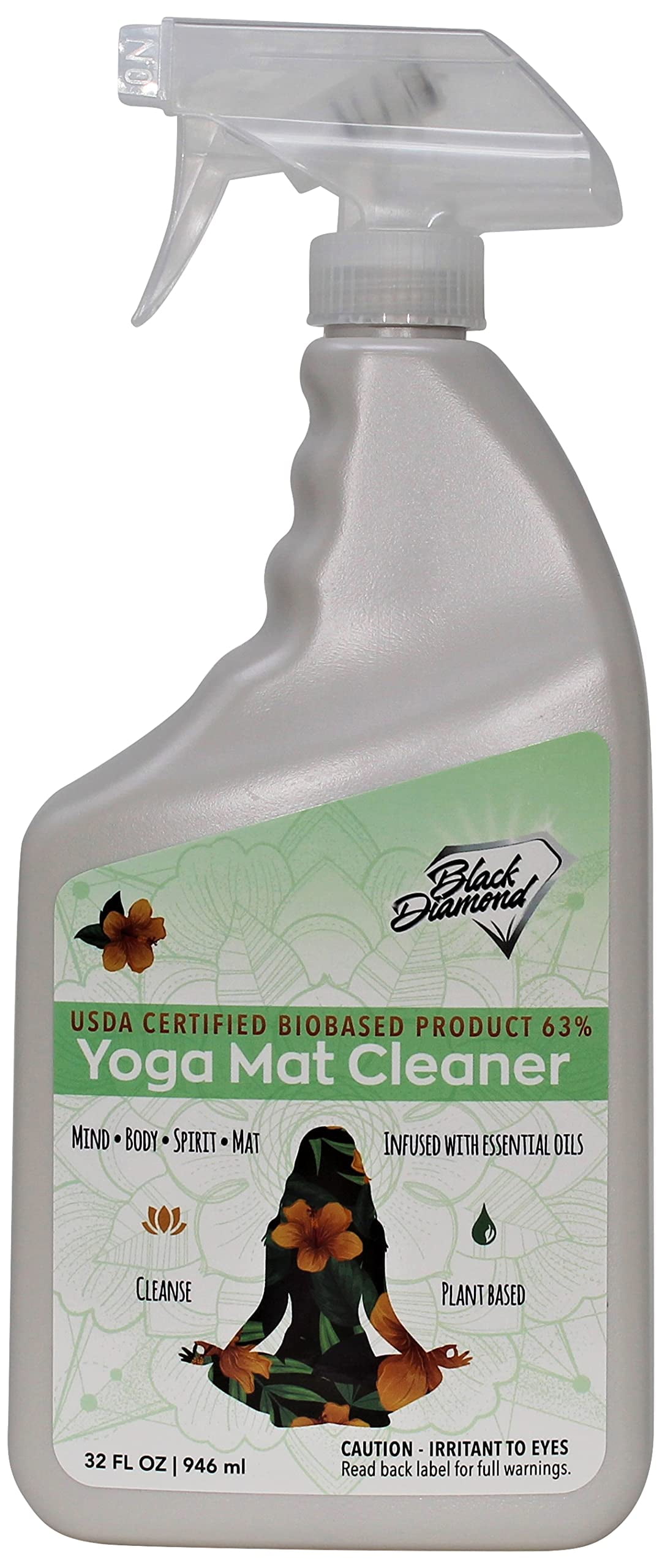 Black Diamond Stoneworks Yoga Mat Spray Cleaner: USDA Certified ...