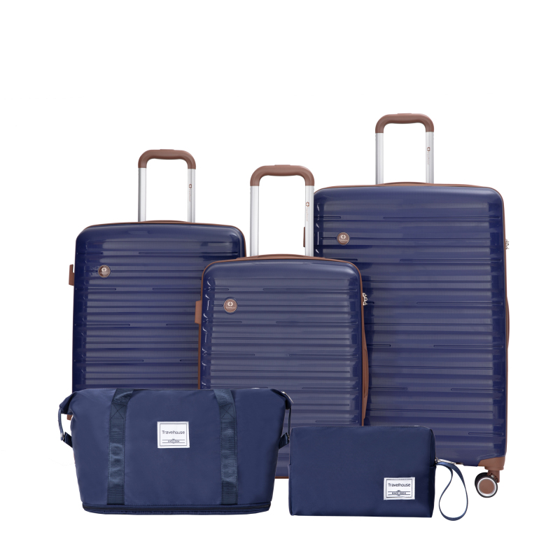 5-Piece Set (20"24"28 +a travel bag and a toiletry bag) ,PP Hardshell ...