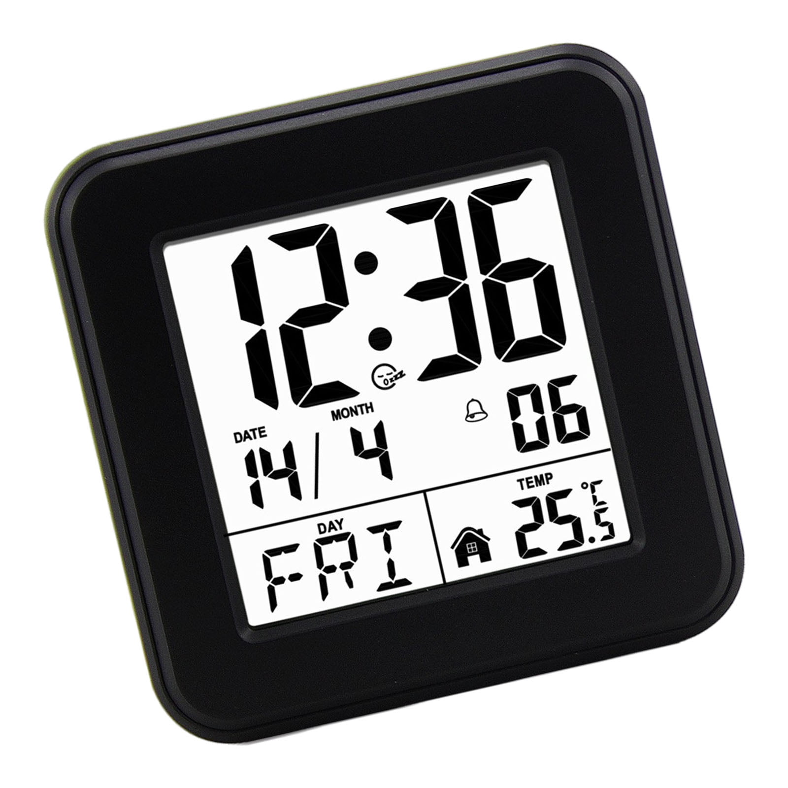 Black Digital Alarm Clock with Touch Snoozes and Backlit Light for ...