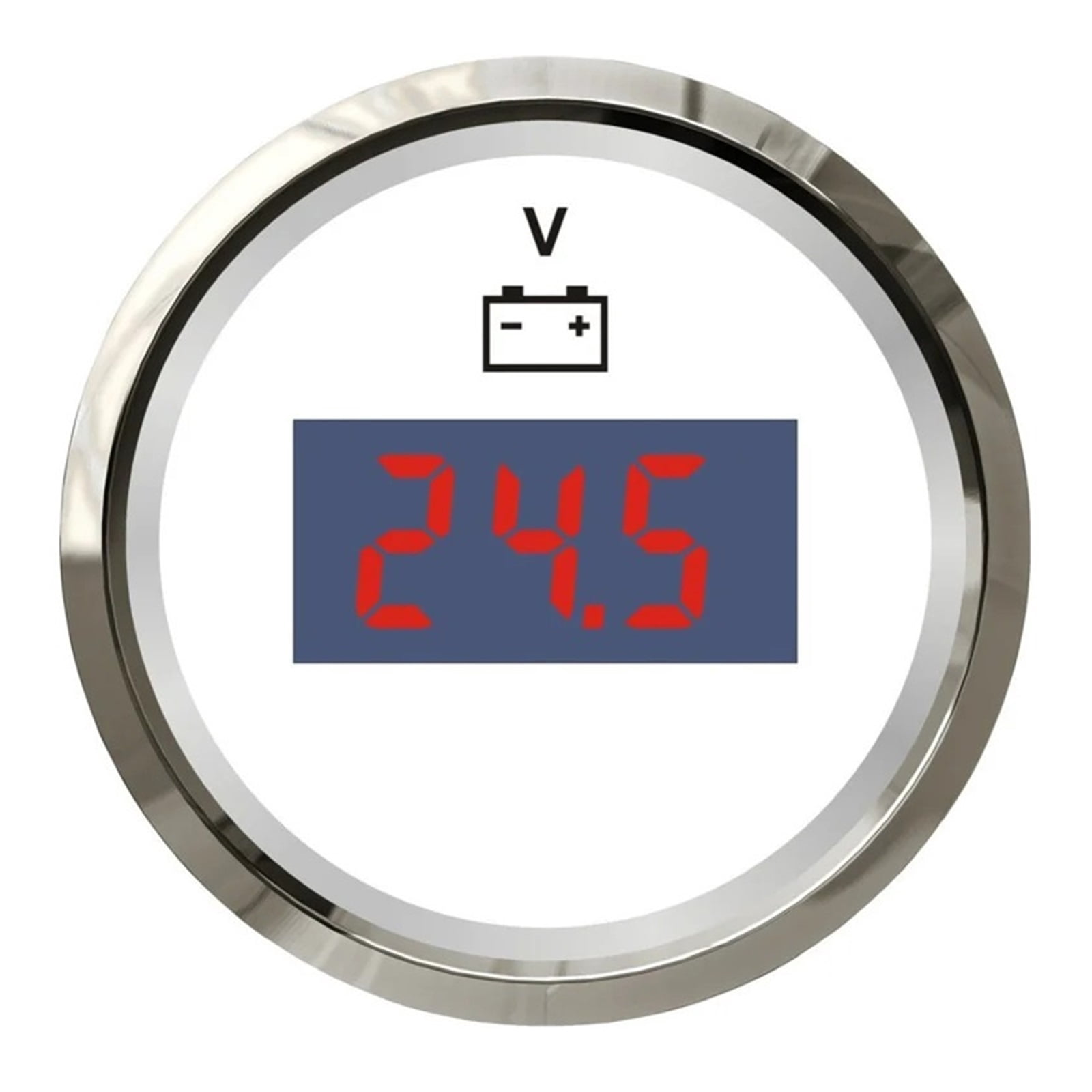 Black Digital Voltage Meters Voltmeters 12v / 24v Waterproof Volt ...