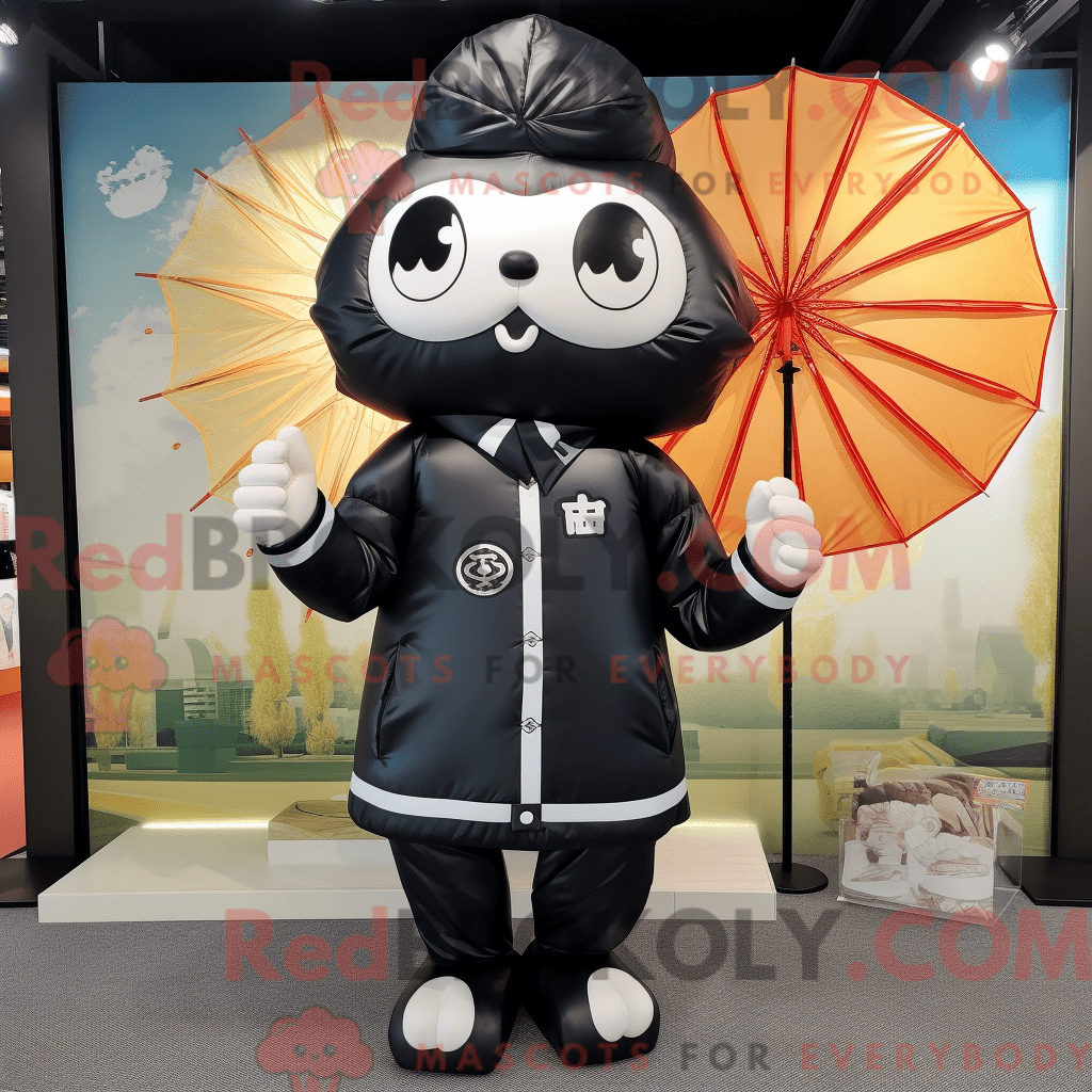Black Dim Sum REDBROKOLY mascot costume character dressed with a ...