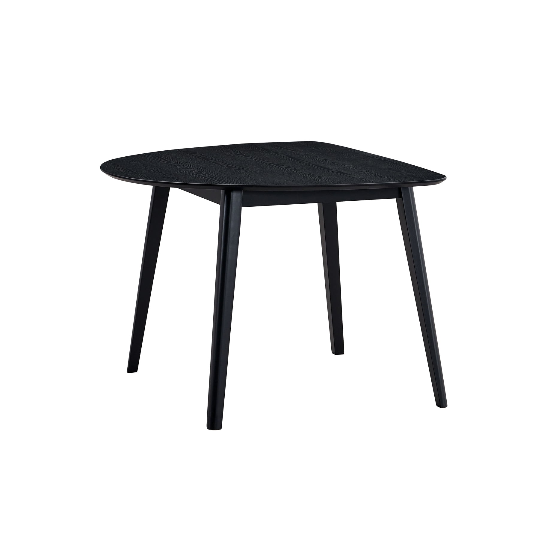 Black Dining Table With Rectangular Shape, Veneer(ash) Top, 43 In ...