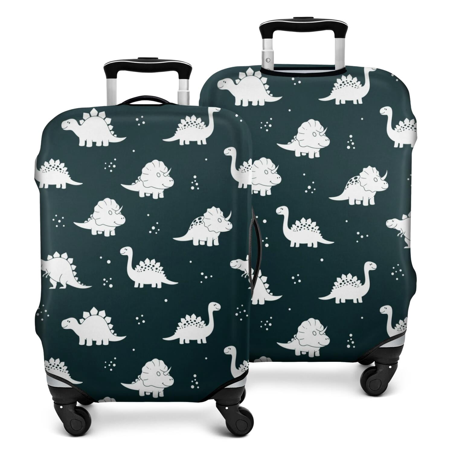 Black Dinosaurs Silhouette Pattern Luggage Cover Fashion Suitcase Cover ...