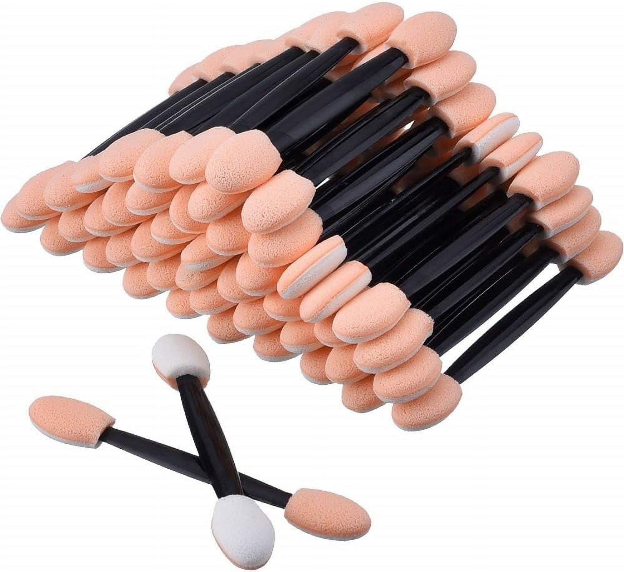 Black Disposable Dual-head Eyeshadow Brush Sponge Tipped Oval Makeup ...