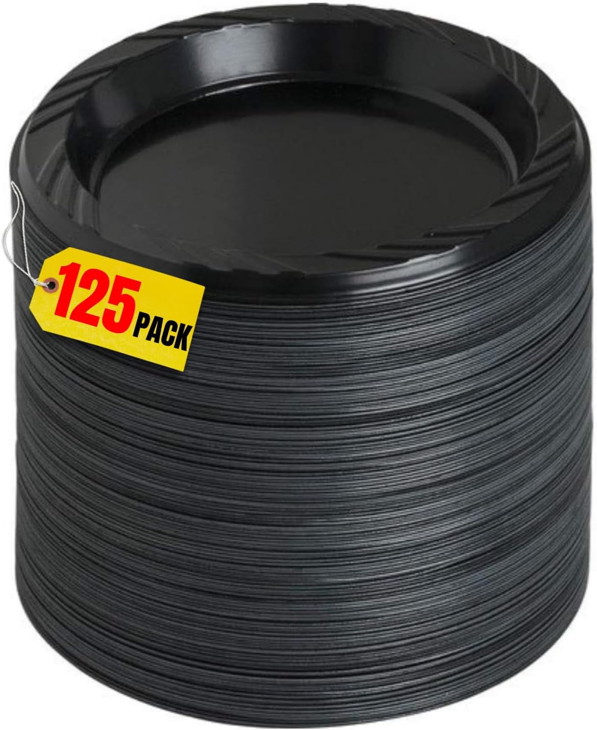 Black Disposable Plates 6 Inch - Pack of 125 Ideal for Parties, Picnics ...