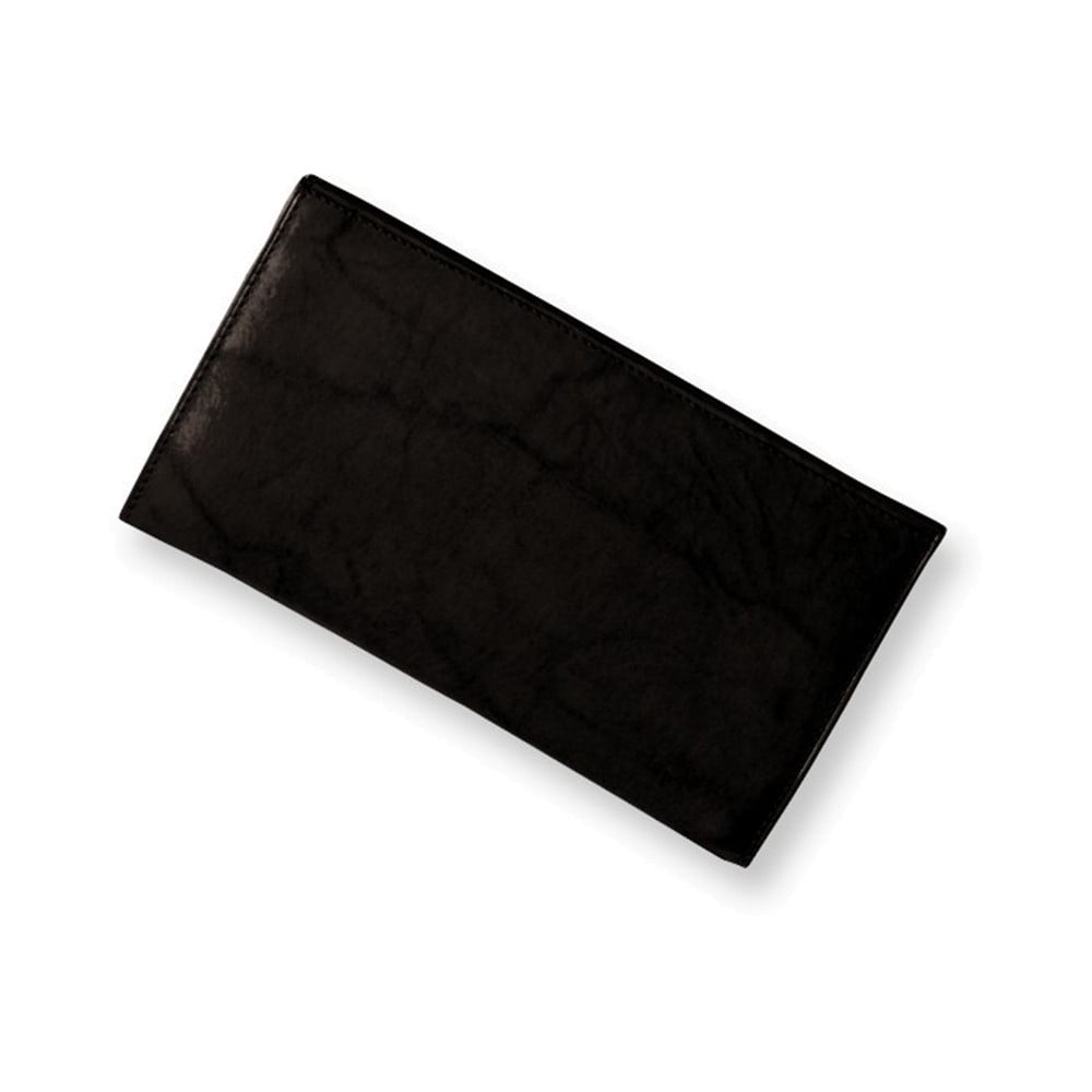 Black Distressed Leather 6-Slot Jacket Checkbook Wallet QGP2047 ...