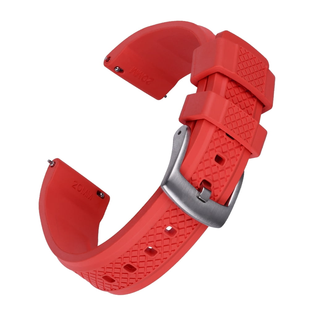 Black Diving Watch Straps 20mm 22mm Sliding Locking Quick Release ...