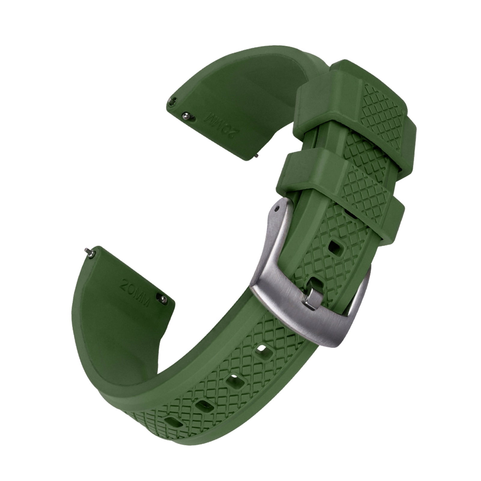 Black Diving Watch Straps 20mm 22mm Sliding Locking Quick Release ...
