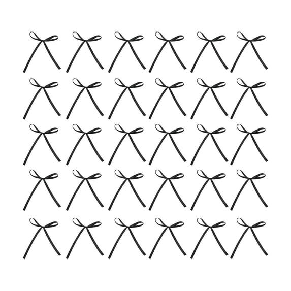 Black Diy Handmade Bows Set Solid Color Bow Ties For Home Decor ...