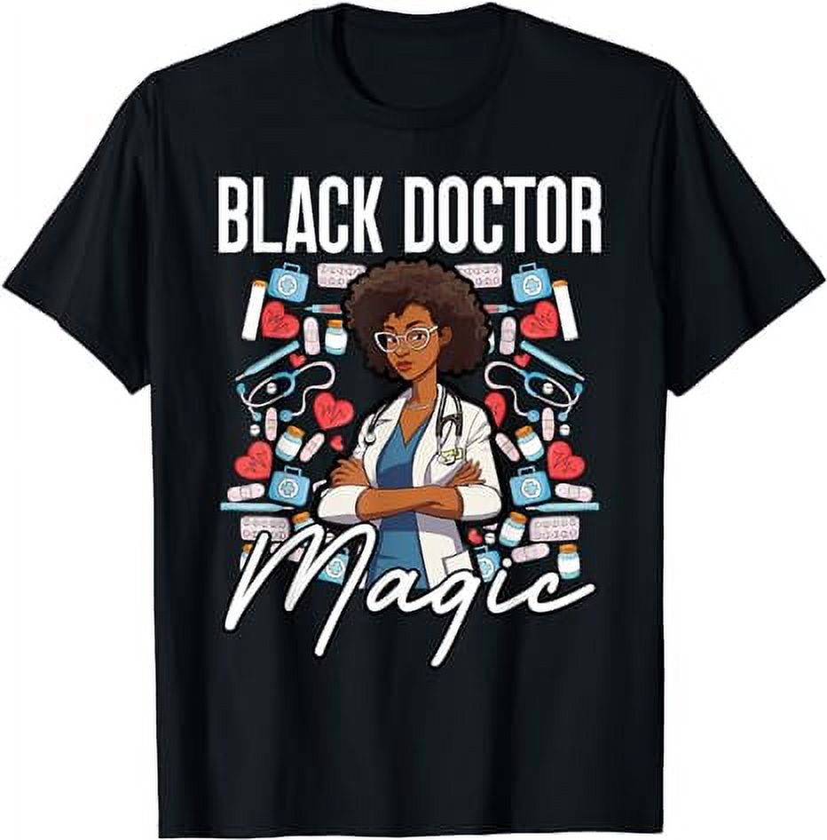 Black Doctor African American Healthcare Black History Month T-Shirt ...