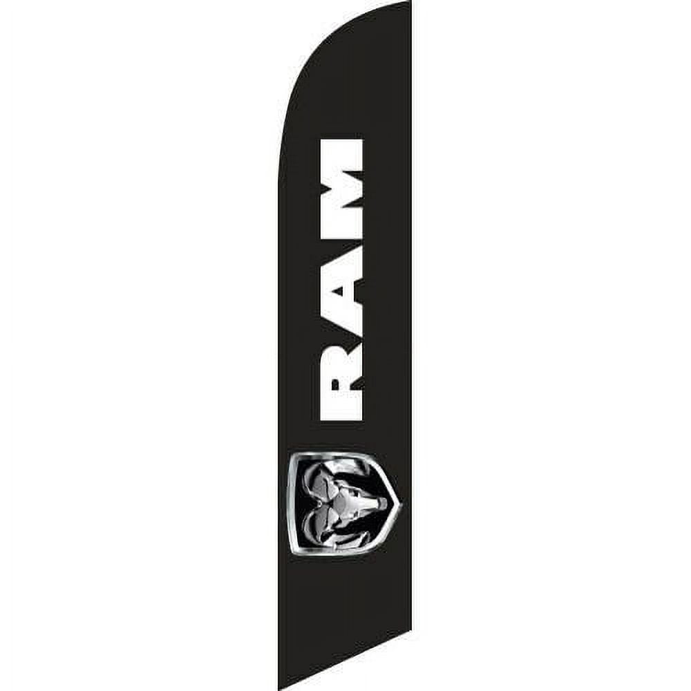 Black Dodge Ram Advertising Feather Banner Swooper Flag - FLAG ONLY ...