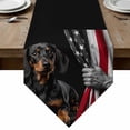 Black Dog Animal Table Runner Linen Burlap Table Runner 48 Inches Long ...
