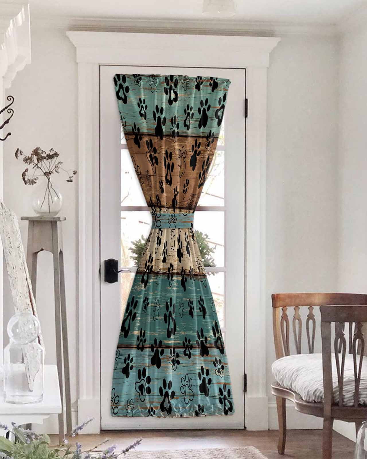 Black Dog Claws Blackout Door Curtains for French, Glass,Front, Back ...