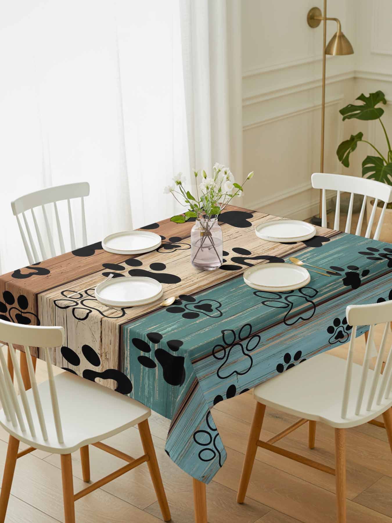 Black Dog Claws Tablecloth Rectangle Table Cloth 52x70, Waterproof ...