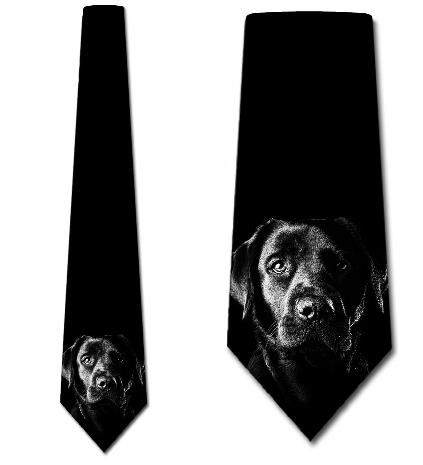 Black Dog Lab Ties Mens Animal Labrador Retriever Neckties by Three ...