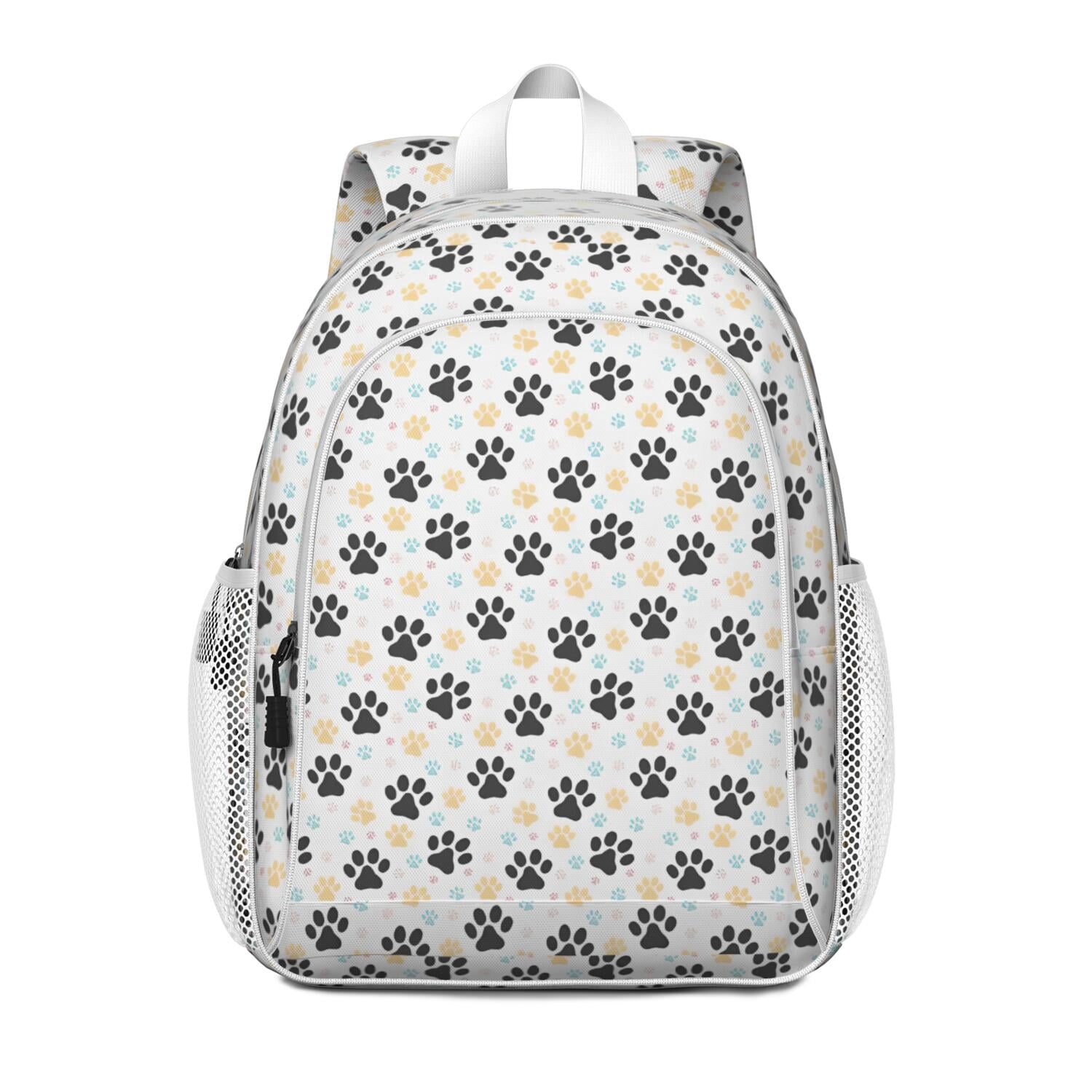 Black Dog Puppy Paw Backpack for School,Cute School Bag,Schoolbag with ...