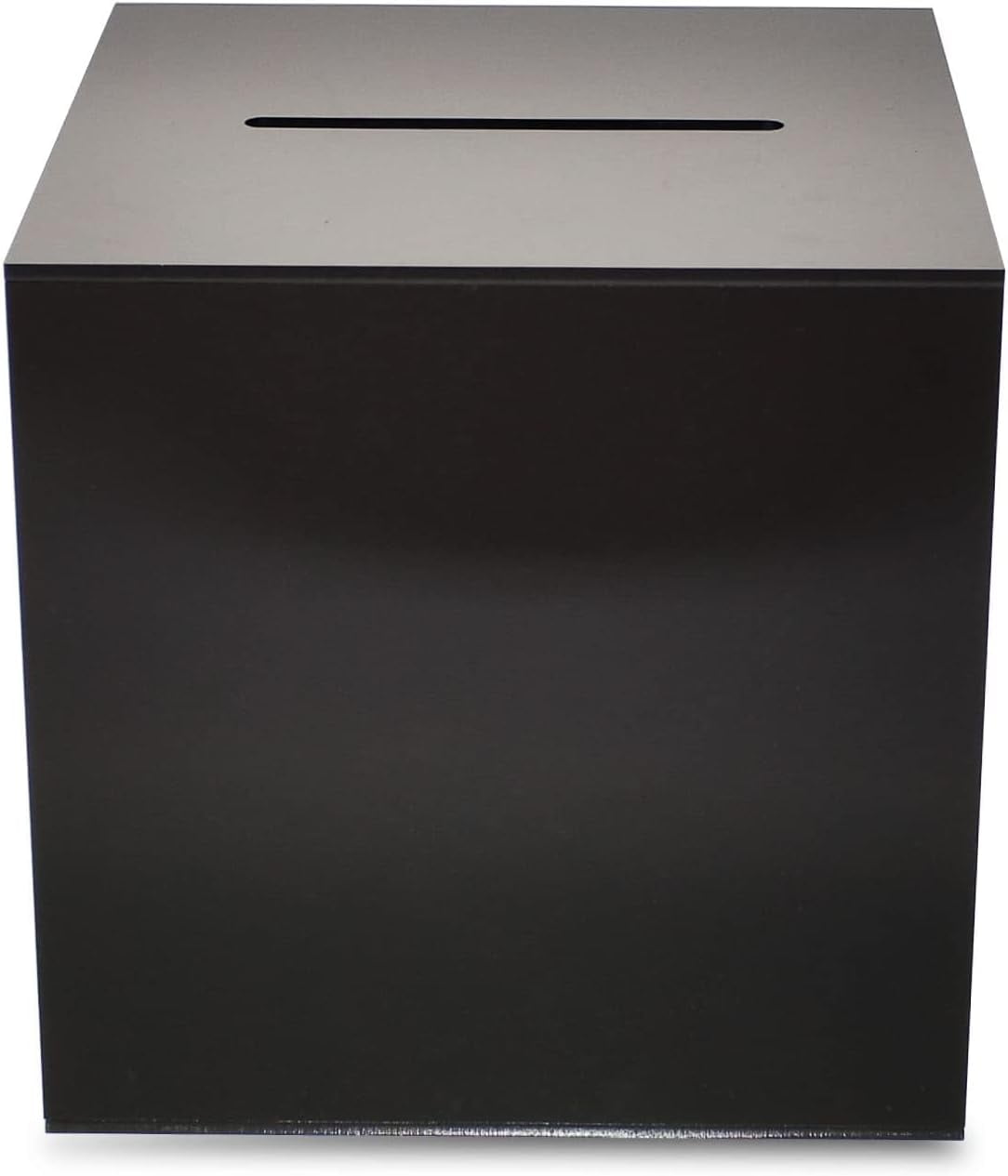 Black Donation Box Tip Jar Ballot Suggestion W/Lock 6" Cube AZM ...