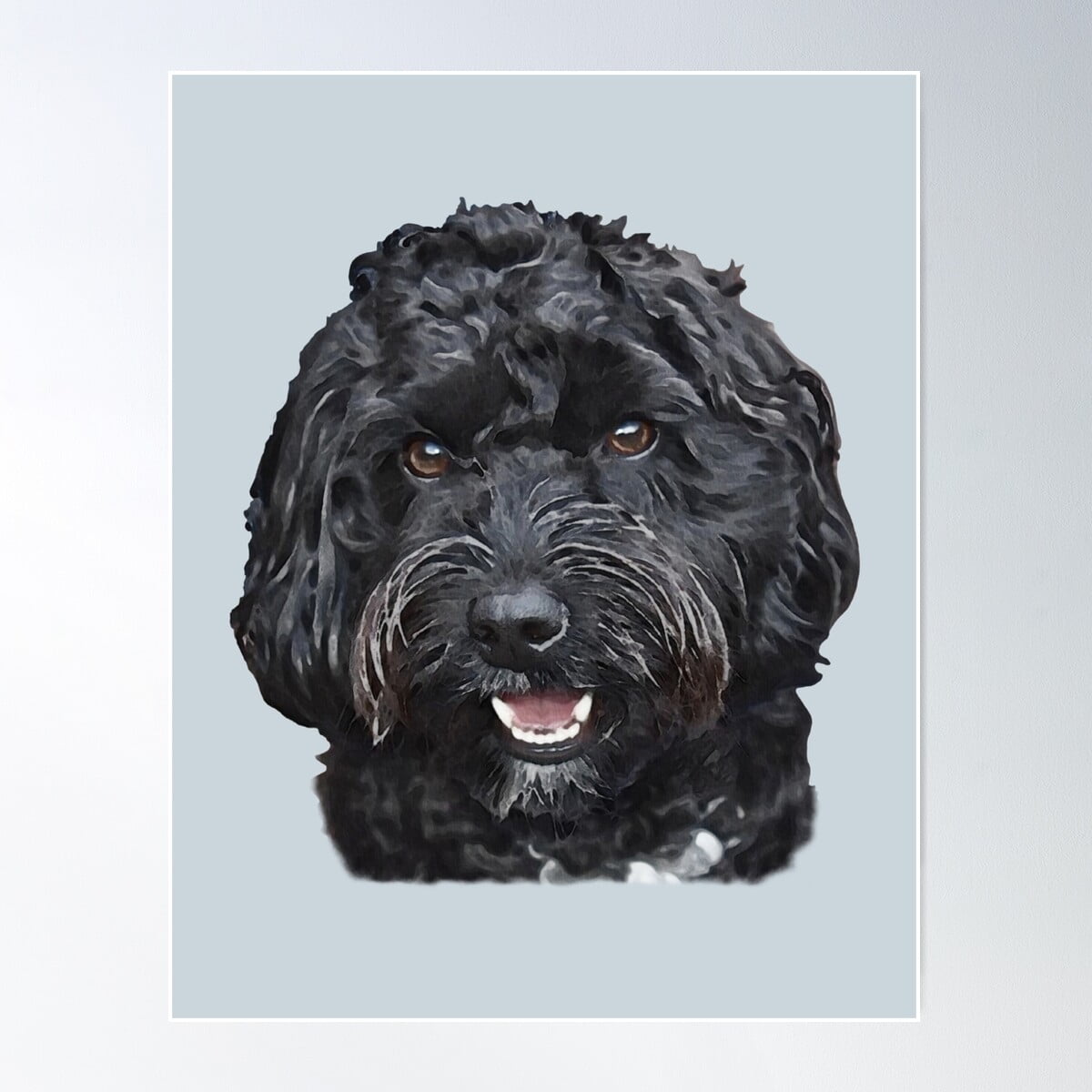 Black Doodle / Cockapoo Dog Poster, 12x18 UNFRAMED - Walmart.com