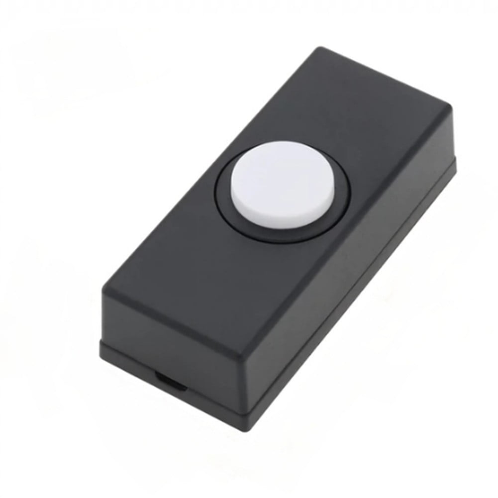 Black Door Bell Chime Bell Push Press Button Inserts Wall Plastic Hard ...