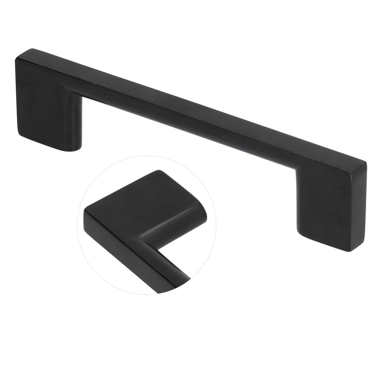 Black Door Handle Zinc Alloy Hardware Pull for Cabinet Door Wardrobe ...