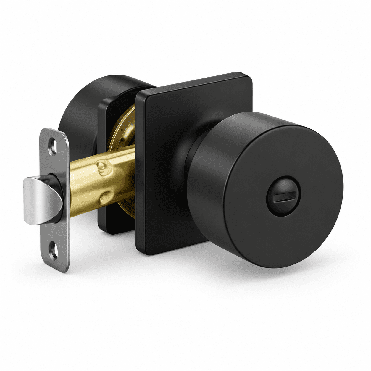 Black Door Knobs Interior Matte Knob For Bedroom Bathroom (1 Pack ...
