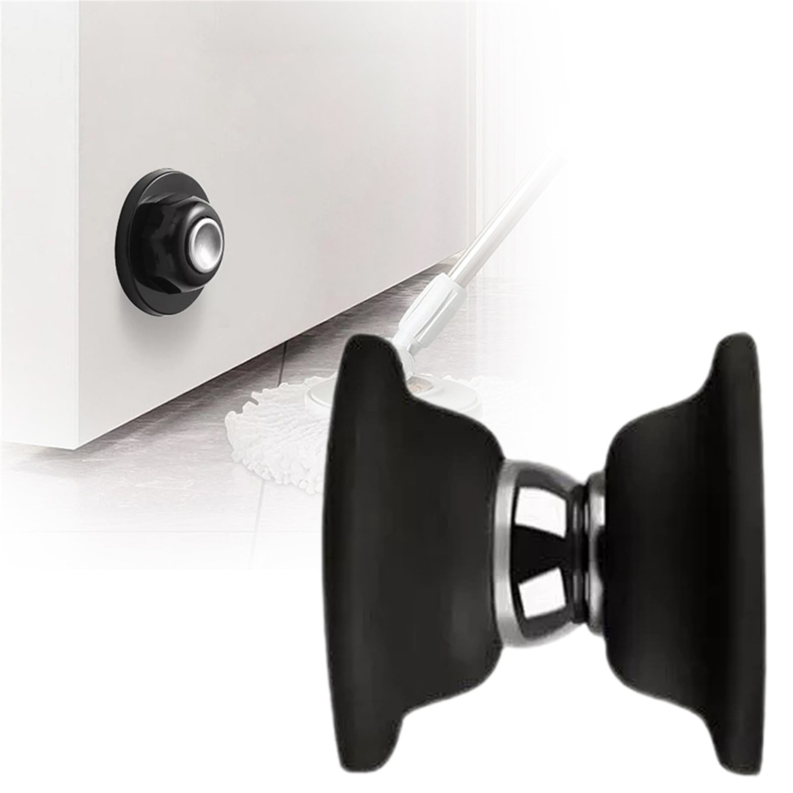Black Door Stop Without Perforation|Door Stop For Secure Door Holding ...
