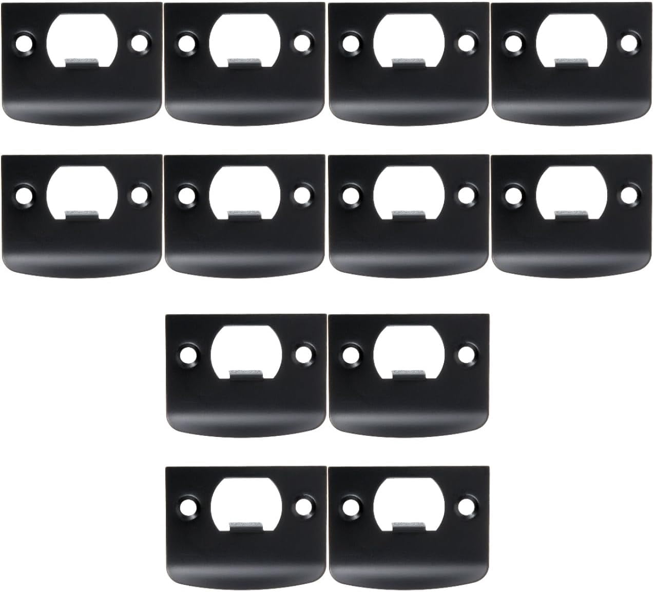 Black Door Strike Plate 12 Pack Stainless Steel Deadbolt Strike Plates ...