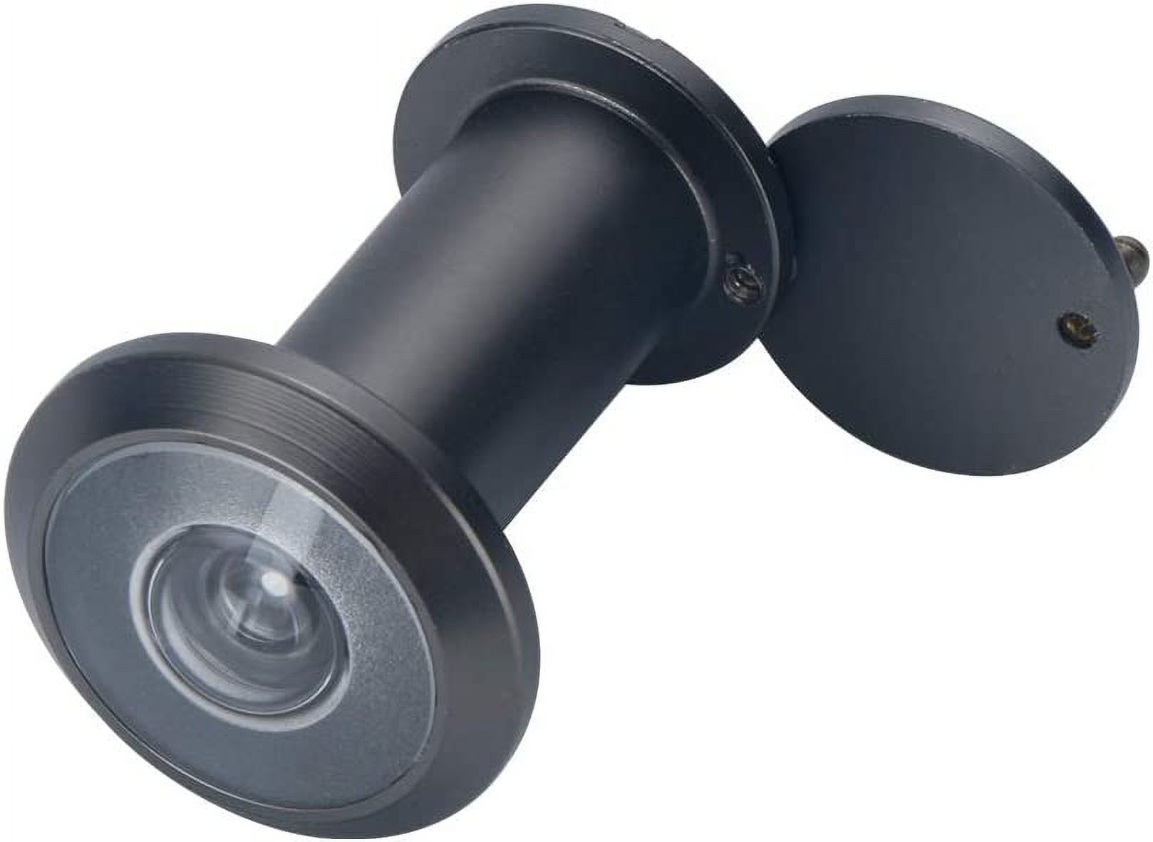 Black Door Viewer with Heavy Duty Privacy Cover for 1-3/8 to 2-1/6 ...