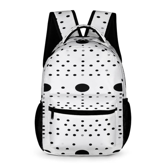 Black Dot Pattern Design Backpack Student Bookbag School Bag Laptop ...