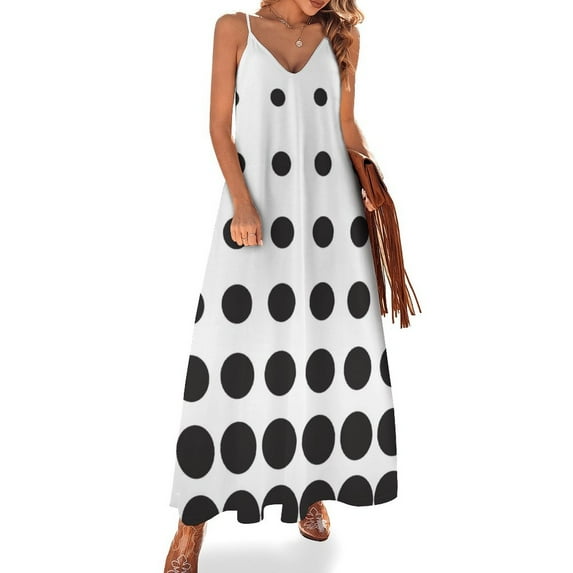 Black Dots Dress Sleeveless Dress birthday dresses for women evening ...
