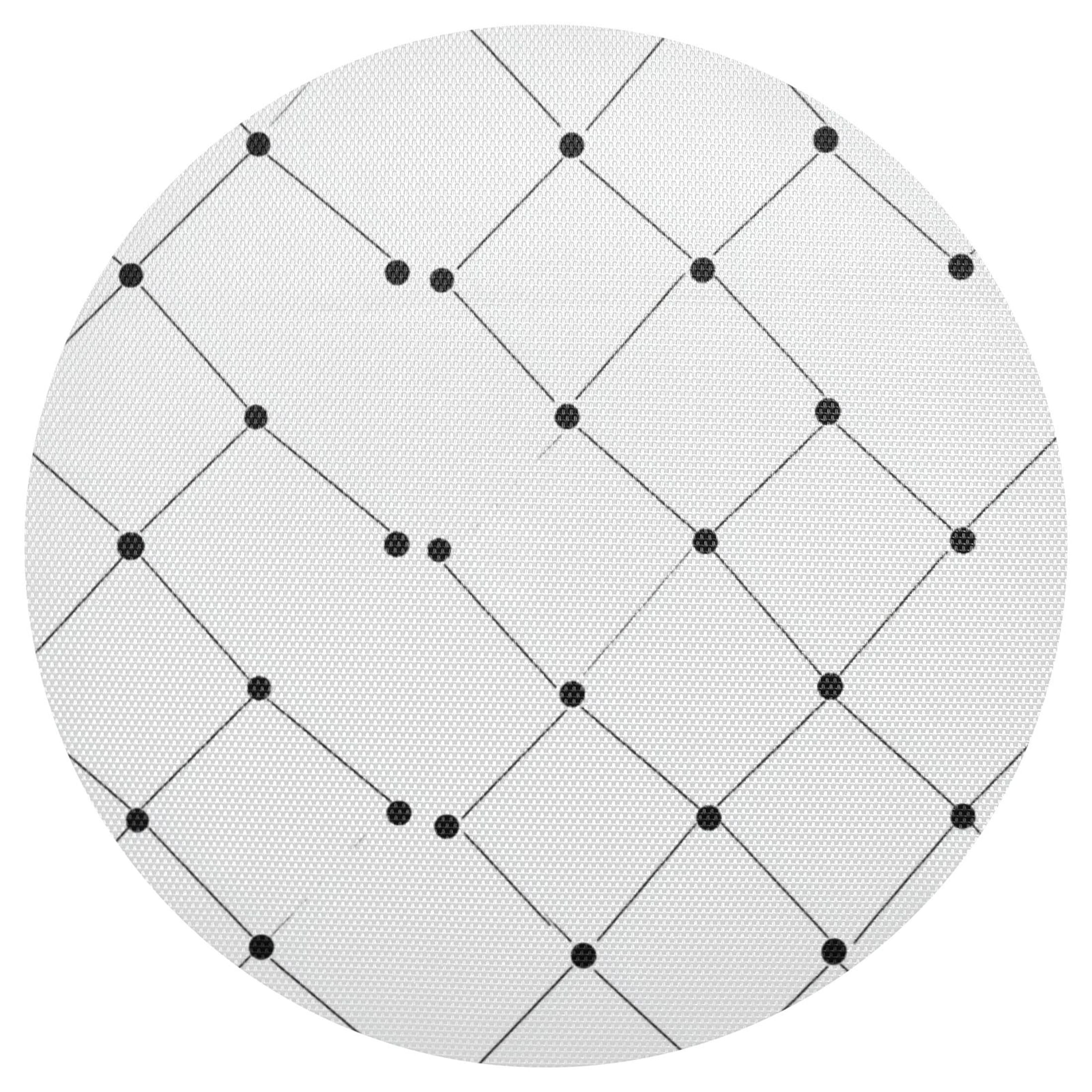 Black Dots Pattern 4-Piece 15.4in Heat-Proof PVC Plate Mats, Easy Cut ...