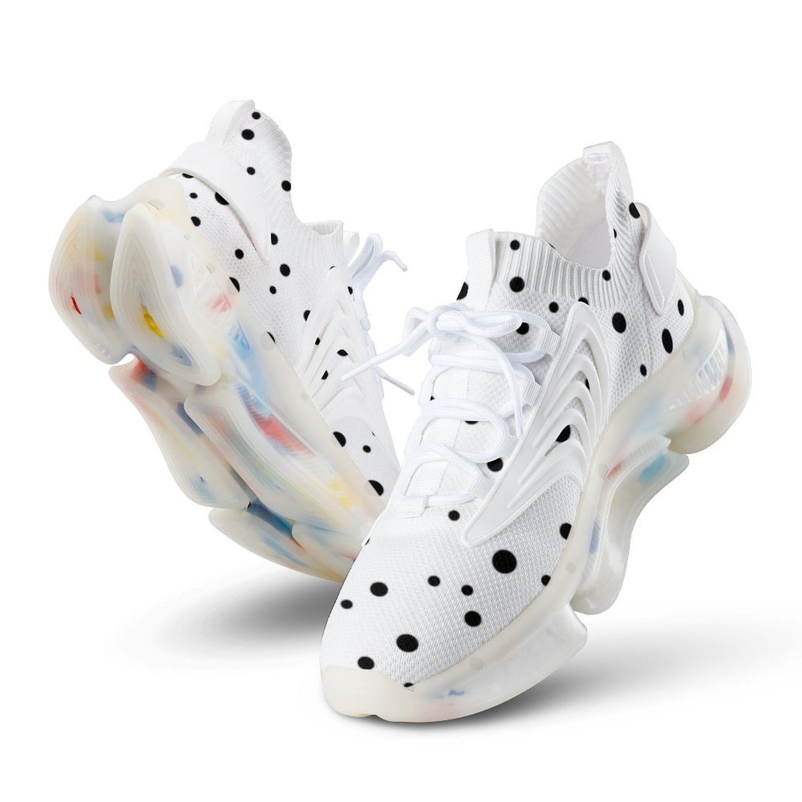 Black Dots Walking Shoes for Men Woman Lightweight Tennis Fashion ...
