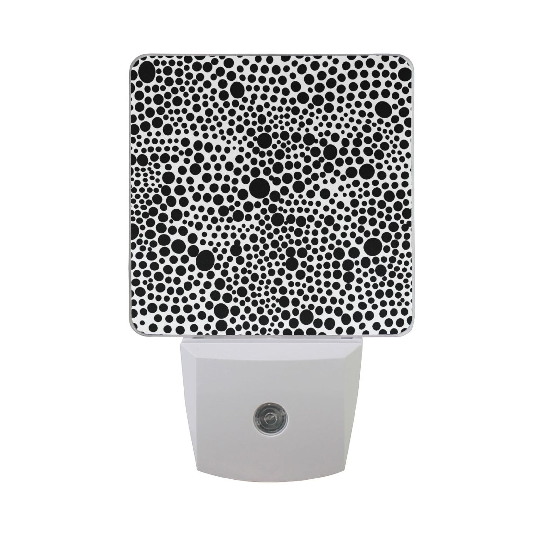 Black Dots on White Night Light LED Dusk to Dawn Auto Sensor Night Lamp ...