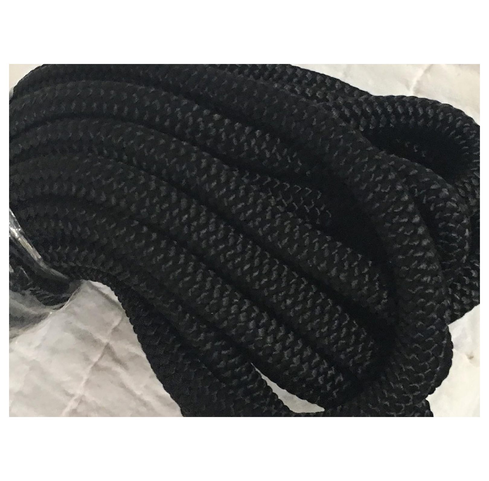 Black Double Braid Nylon Rope 1/2 inch by 50 feet - Walmart.com