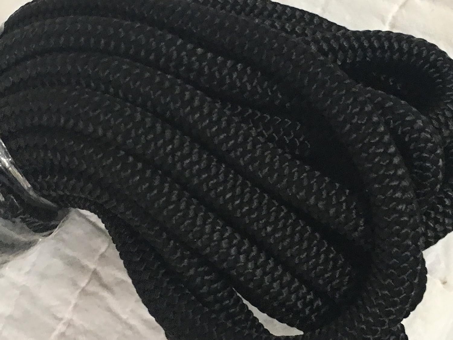 Black Double Braid Nylon Rope 1/2 inch by 50 feet - Walmart.com