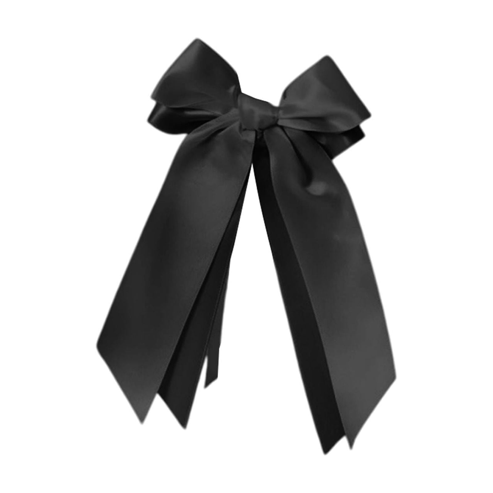 Black Double Layer Bow Ribbon Decoration 6Pc Set, Nylon Spandex Large ...