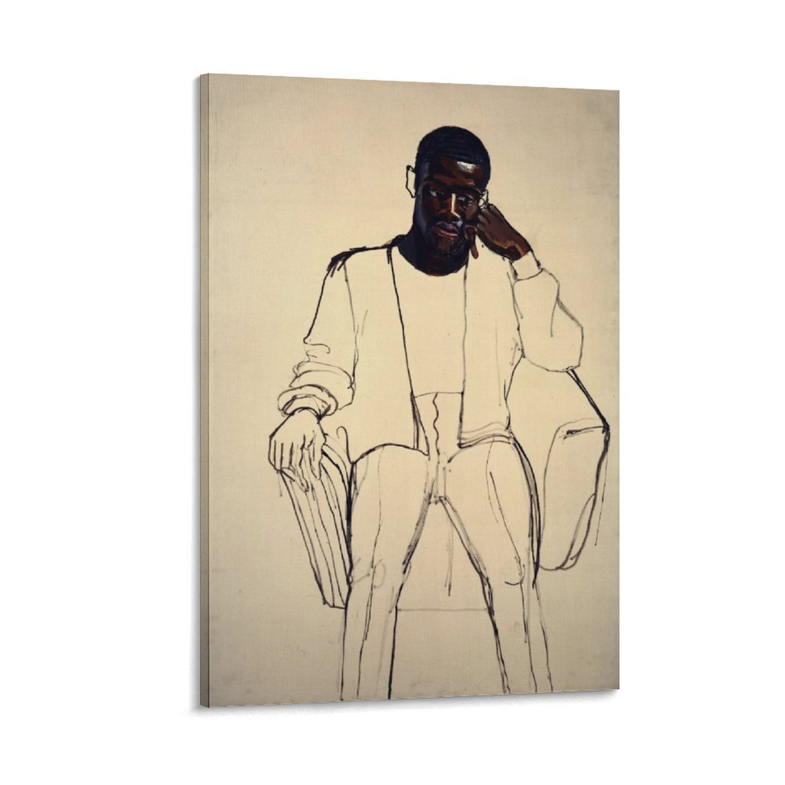 Black Draftee James Hunter 1965 Alice Neel Painting Canvas Wall Art ...