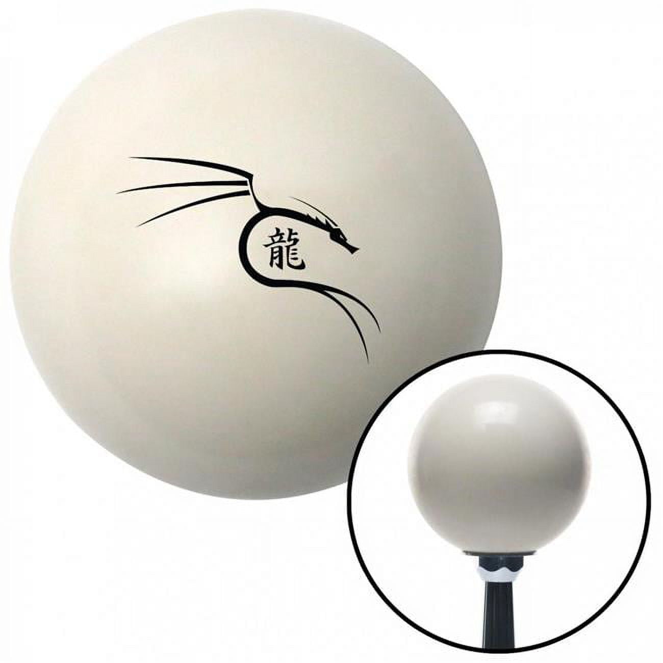 Black Dragon Symbol Ivory Shift Knob with M16 x 1.5 Insert Shifter Auto ...