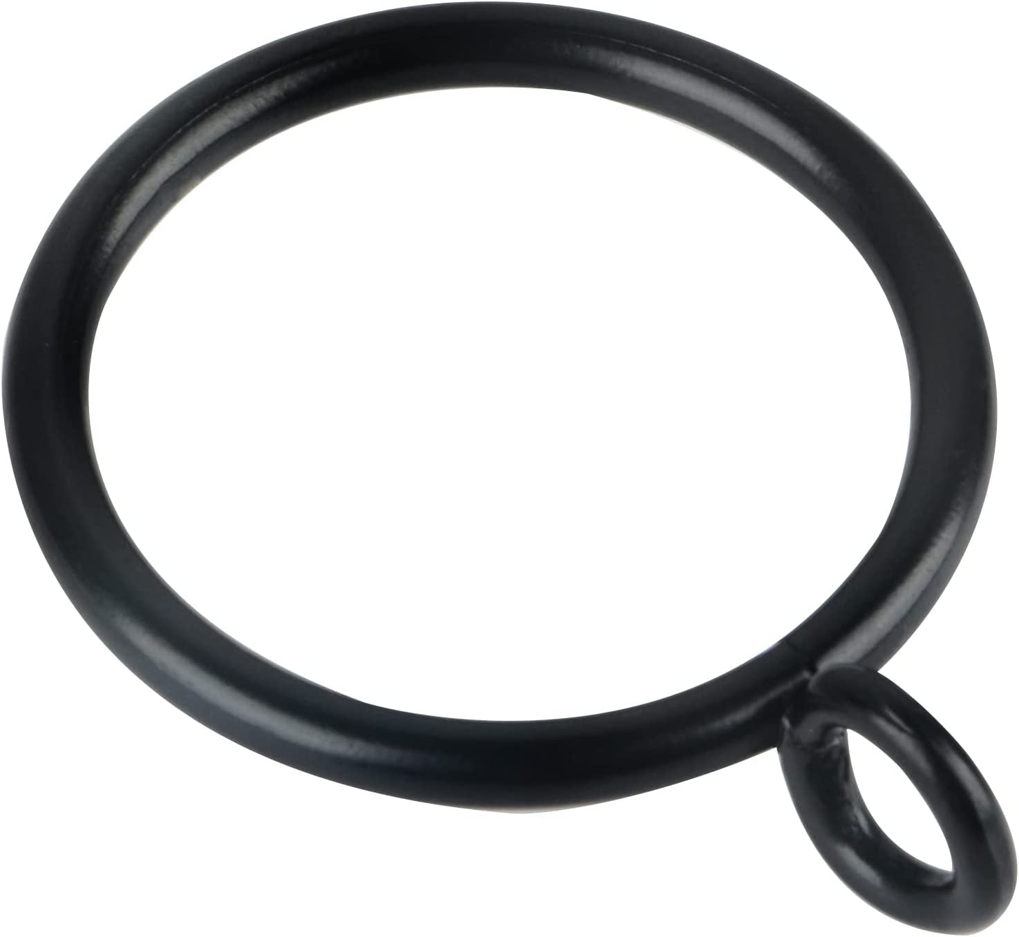 Black Drapery Curtain Ring with Eyelet for Up to 1.0-inch Curtain ...
