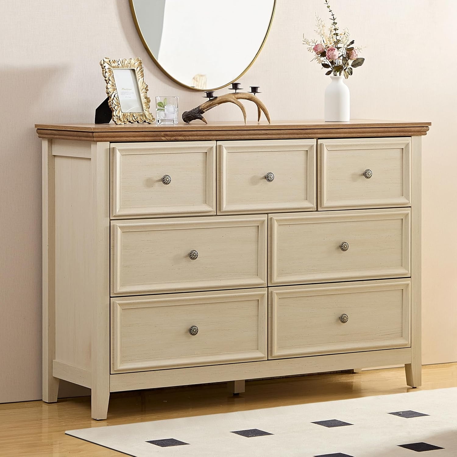 Black Dresser 6 Chest of Drawers Modern Black Dresser for Bedroom ...