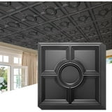 Black Drop Ceiling Tiles 2ft x 2ft, Glue Up Ceiling Panels 24 x 24in ...