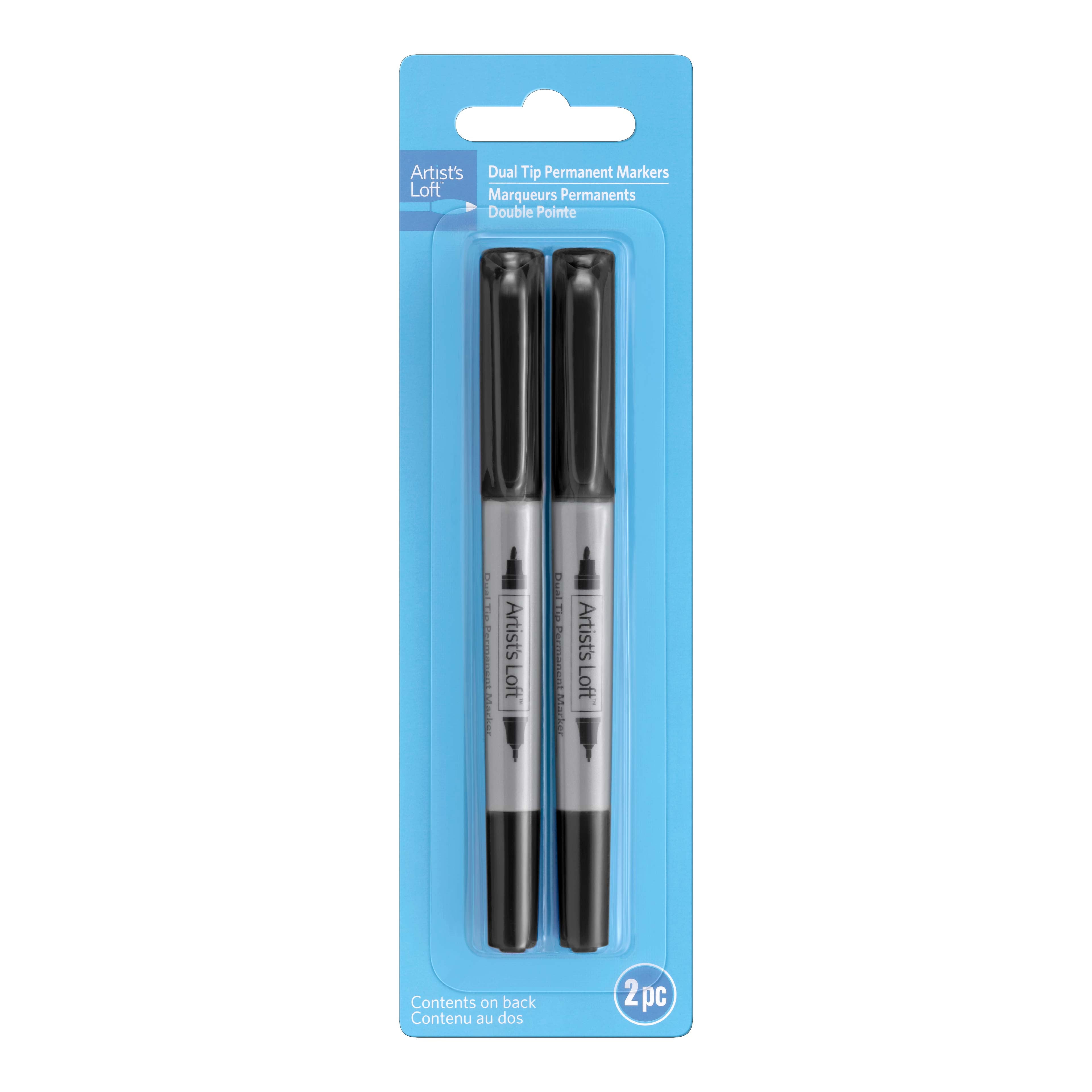 Black Dual Tip Permanent Markers by Artist's Loft™ - 2 Markers ...