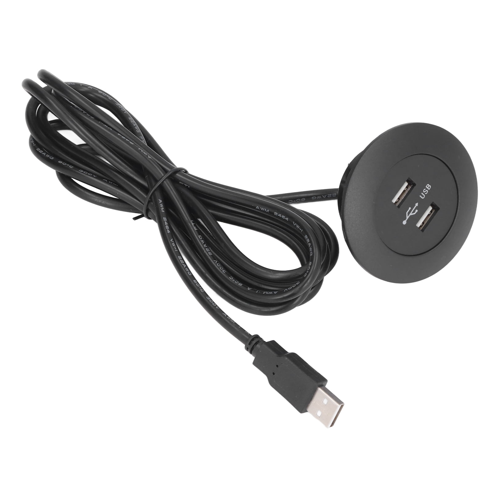 Black Dual USB Charging Ports Socket - Flush Mount for Home Use ...